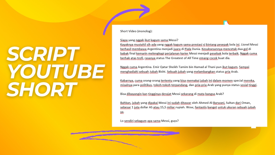 Jasa Pembuatan Script Tiktok/Youtube dan Social Media