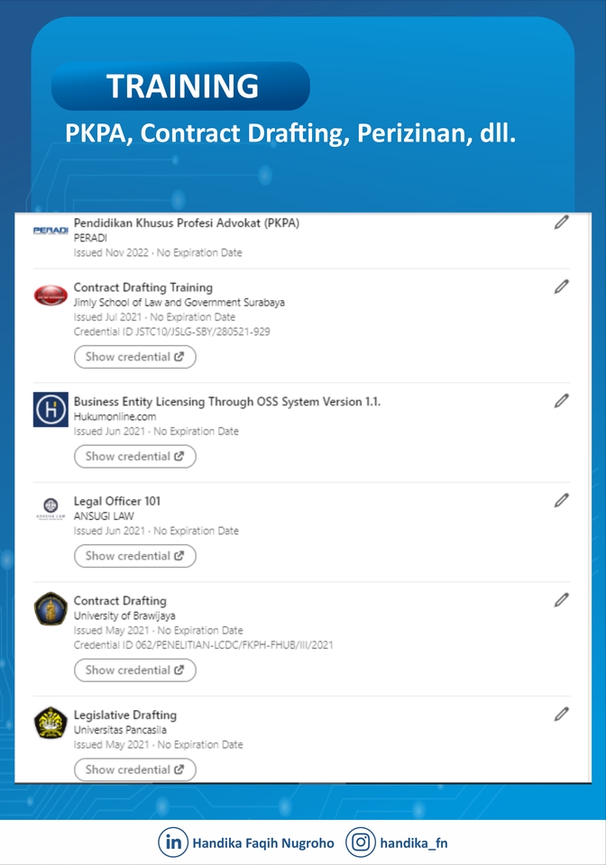 Contract drafting, OSS, Perizinan, Legal Review, Konsul Perdata, Pidana ...