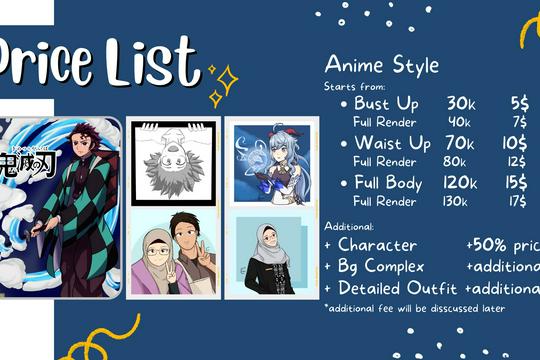 Ilustrasi Karakter Anime Style