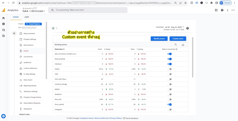 ติดตั้ง Google Analytics 4 พร้อม set up conversion tracking