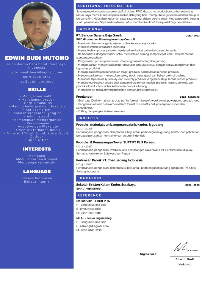 Pembuatan CV/Resume