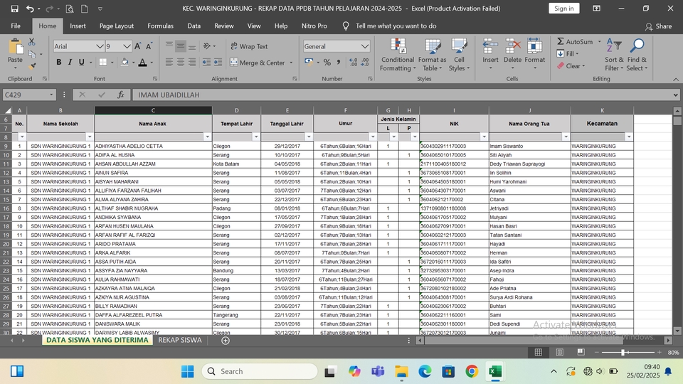 Data Entry | Olah Data Microsoft Excel, Word, dan Spreedsheet