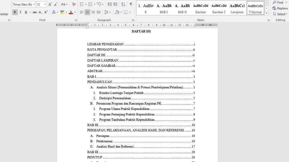 Jasa Edit Penulisan/Pembuatan Daftar Isi/Daftar Tabel/Diagram/Daftar ...
