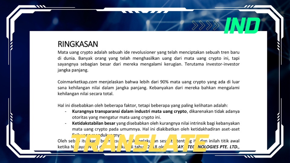 Translator ENGLISH TO INDONESIA and INDONESIA TO ENGLISH. Ready 1 Hari