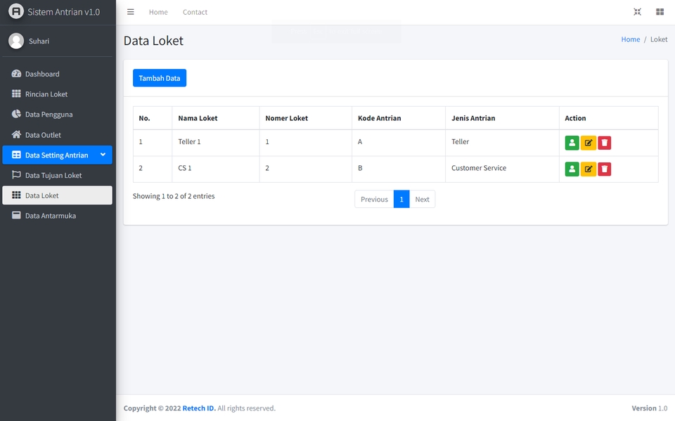 Aplikasi Sistem Antrian untuk tempat umum