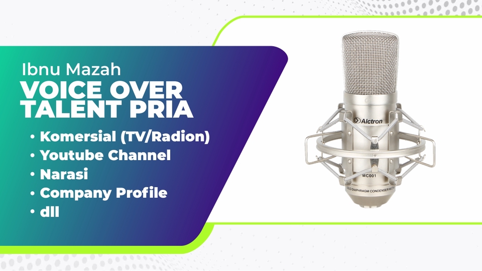 Jasa Voice Over Pria Murah - Bahasa Indonesia