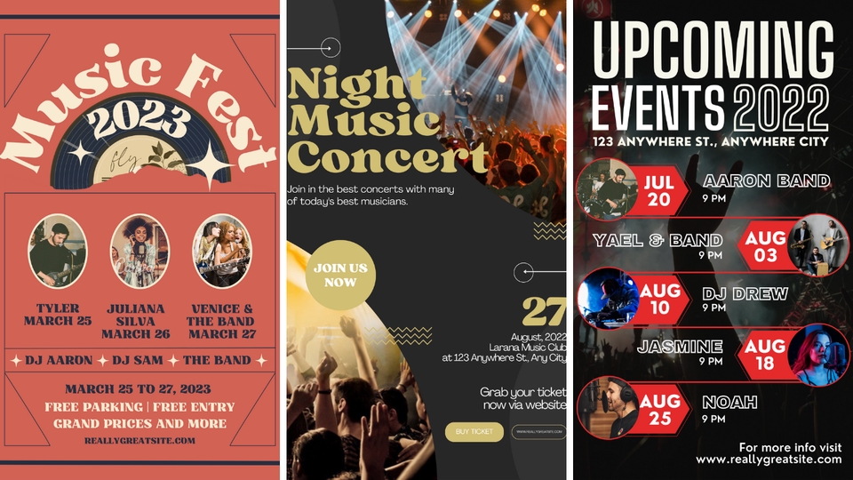 Desain Poster Konser / Acara atau Festival Musik