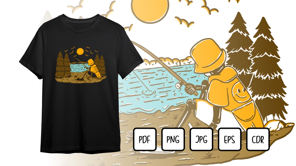 Desain Kaos Ilustrasi (Keren, Unik, Menarik) "VINTAGE RETRO ILLUSTRATION"