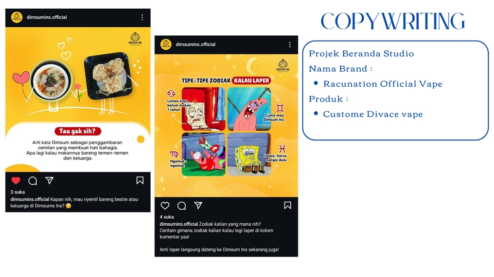 Copywriting Instagram - Content Planning - Ide Content - Caption ...