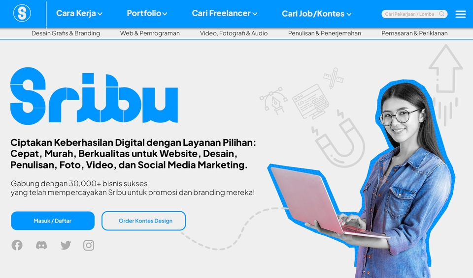 Website Design Modern Menarik