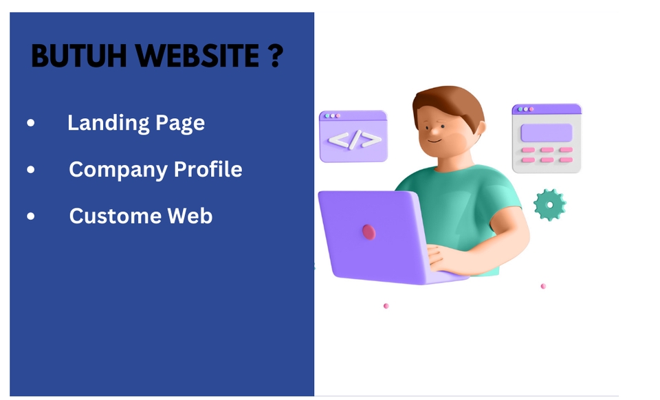 Website Native/Framework (Landing Page, Company Profile, Custome Website)