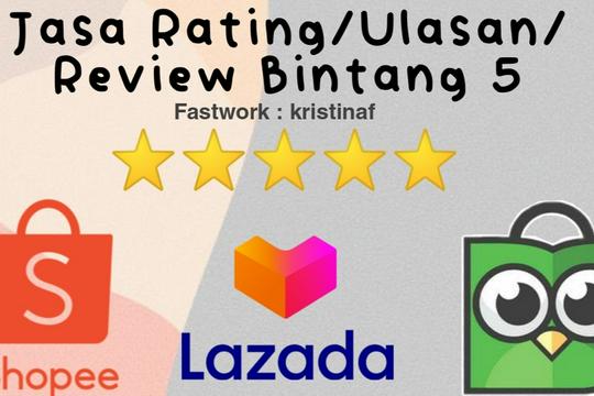 Memberi Rating/Ulasan/Review Bintang 5 Marketplace Online Shop ...