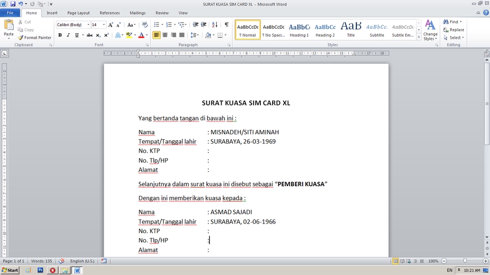 JASA KETIK, KETIKAN, MENGETIK