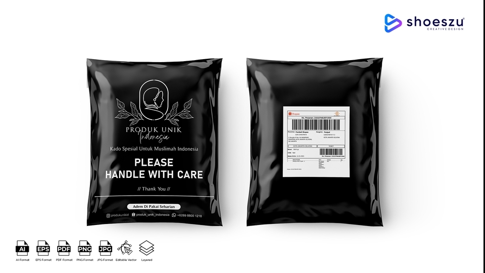 Desain Premium Kemasan Box Label Sticker Botol Dll. Lihat Sample