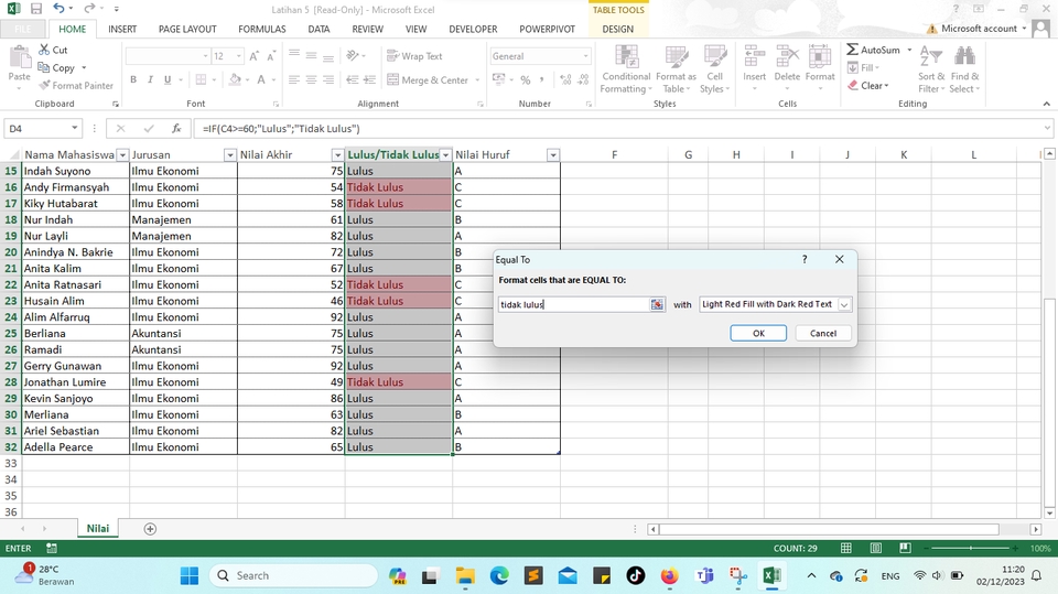 jasa entri data excel, perhitungan basic (if,vlookup,index match, dll ...