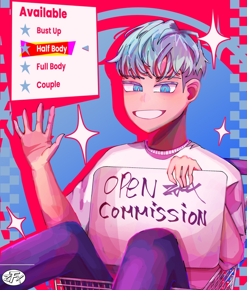 Jasa gambar original character atau fanart dengan style anime