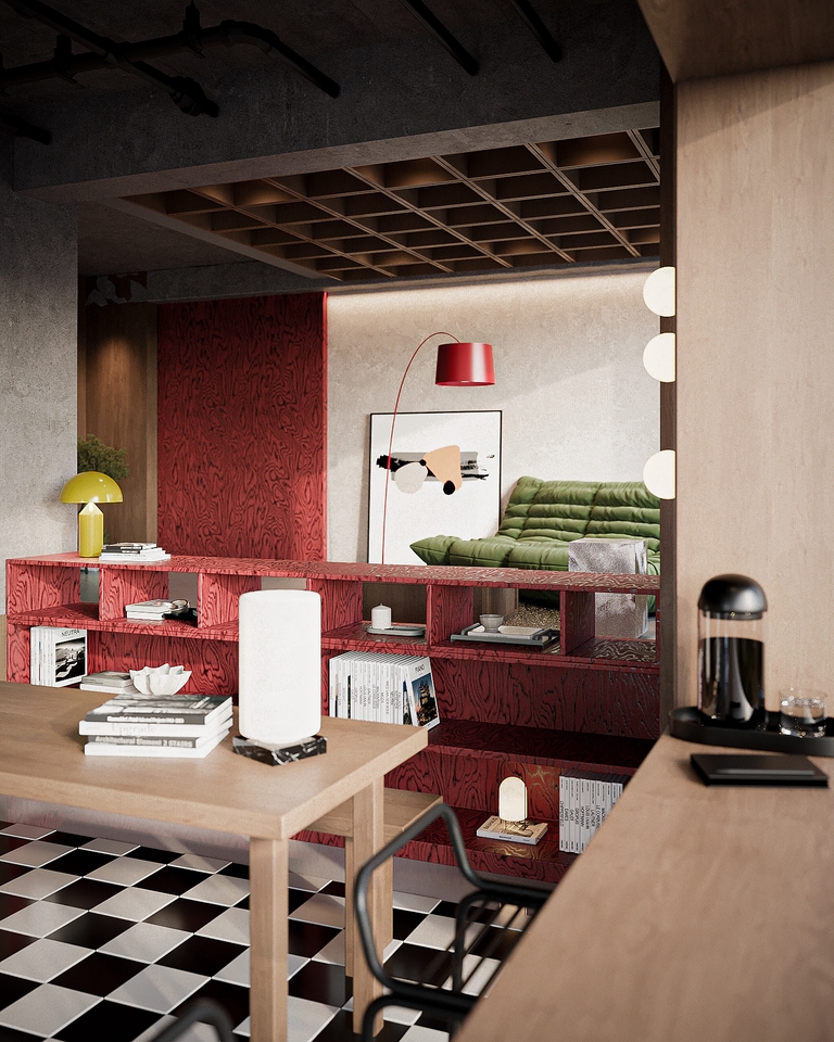 ทำภาพ 3D perspective Interior, แบบภายใน