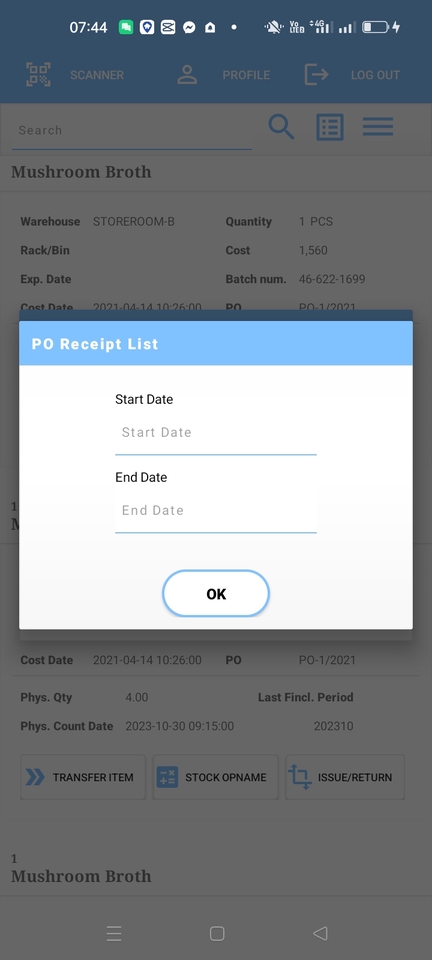 Warehouse Management System (Android & Web)