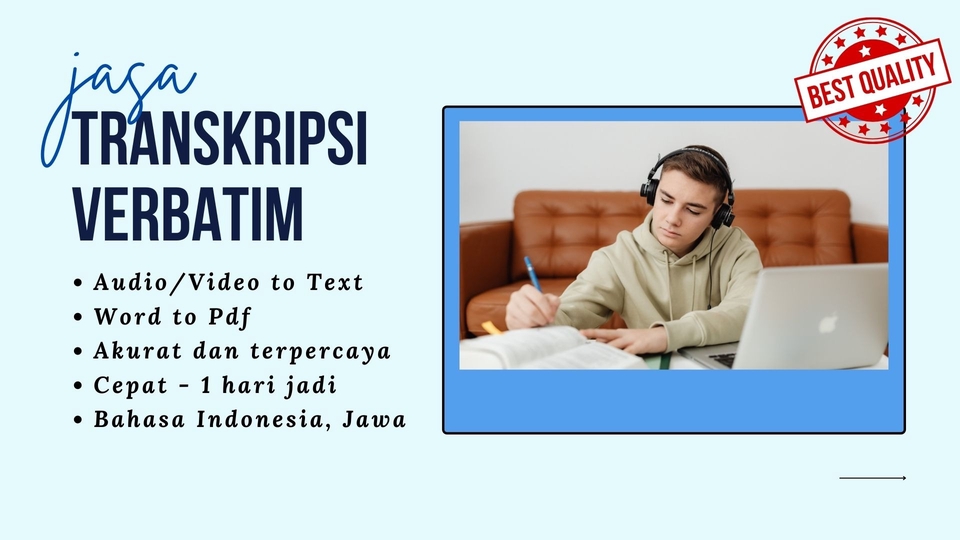 Jasa Transkrip Verbatim (Audio/Video to Text) Indonesia-Jawa, Cepat dan ...