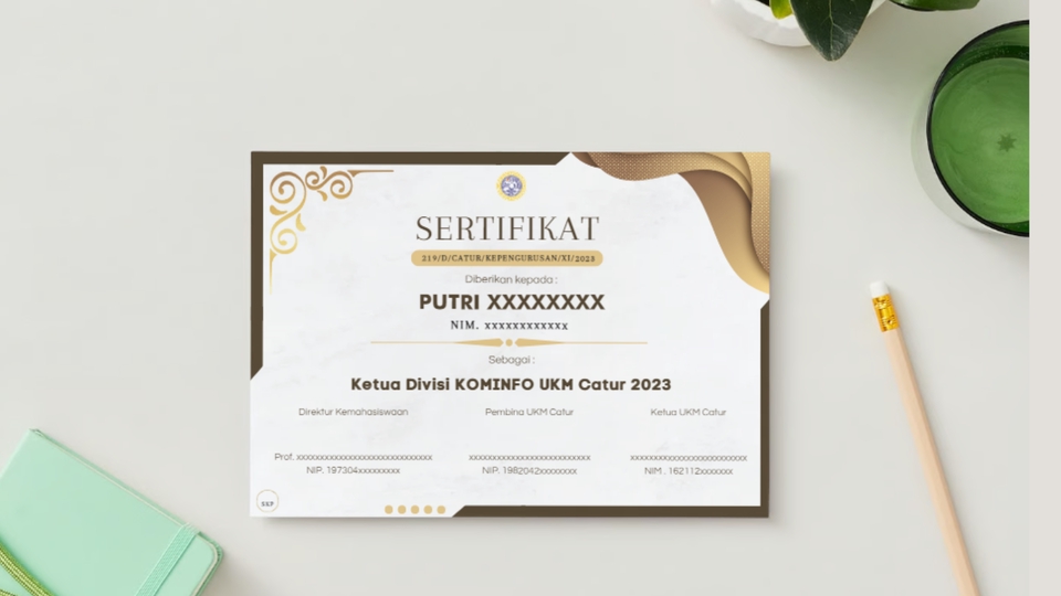 Design Sertifikat Modern / Formal
