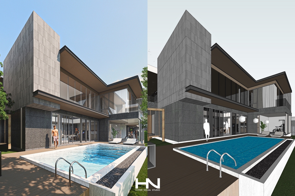 สตูดิโอเรนเดอร์งาน 3D Perspective/Animation อาคารทุกรูปแบบ ภายนอก/ภายใน ครบวงจร