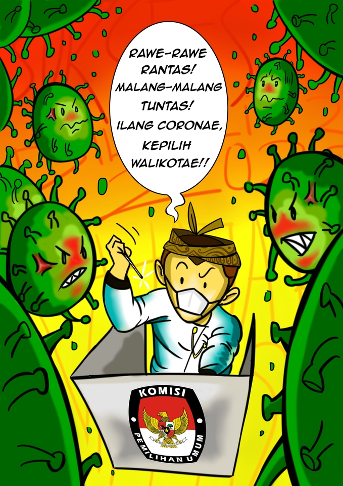 Illustrasi Karikatur Satire dan Potrait Wajah Digital