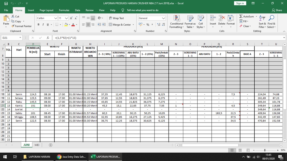 Jasa Input/Entry Data Ke Excel Tepat waktu