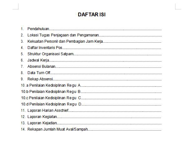 Laporan bulanan perusahaan