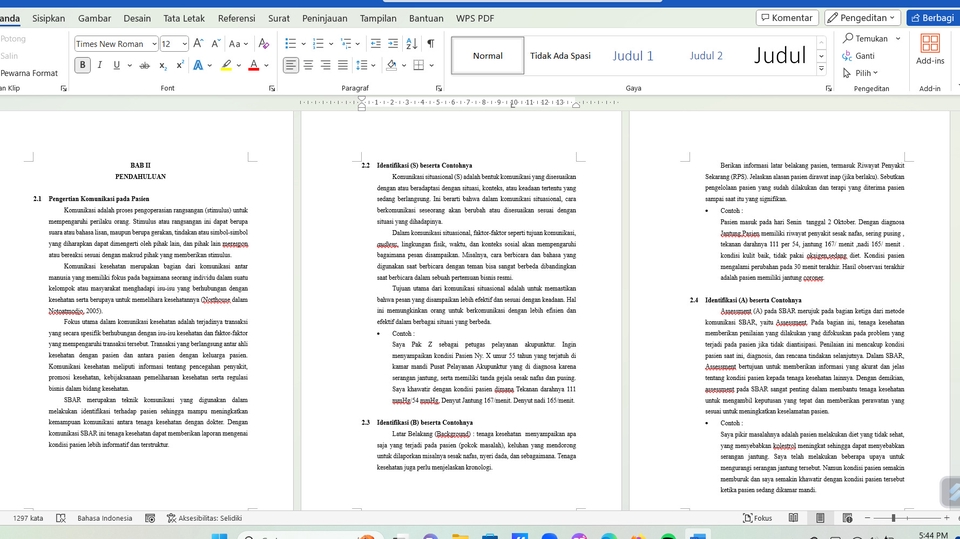 Membuat makalah dan proposal, merapikan file word, meresume video/file