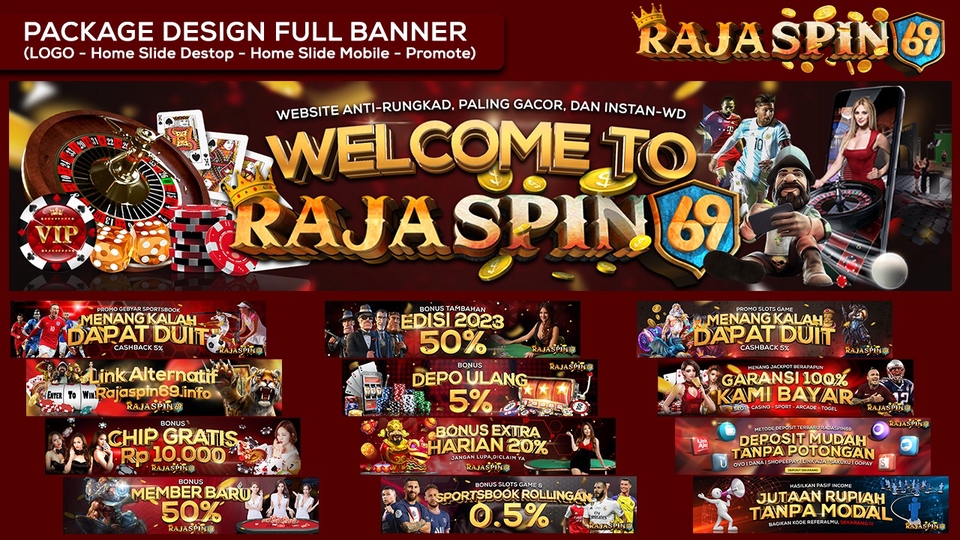 JASA PEMBUATAN BANNER JUDO/SLOTS CUSTOM