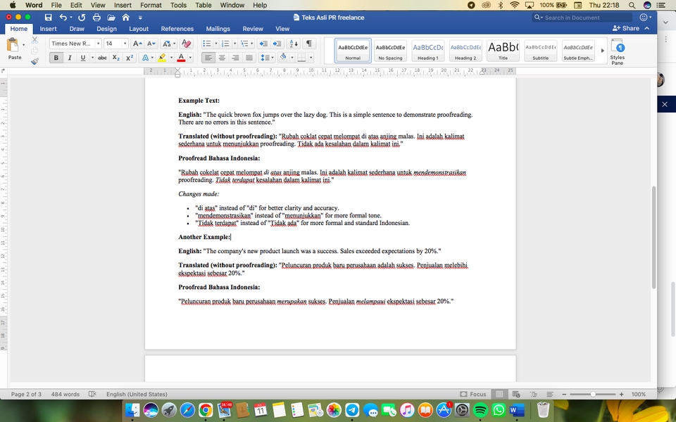 Text Proofreading (Bahasa Indonesia - Bahasa Inggris)