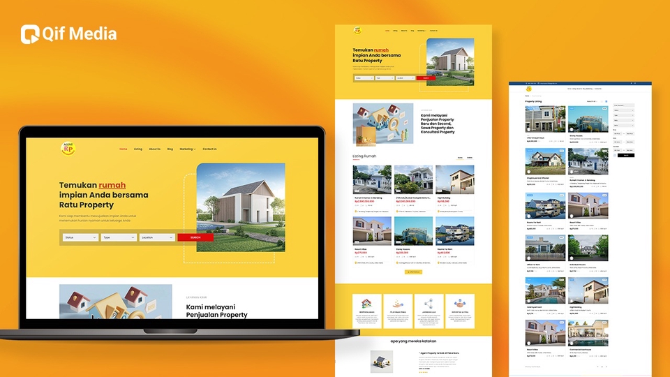 Website Property Syariah Fitur Komplit Desain Elegean