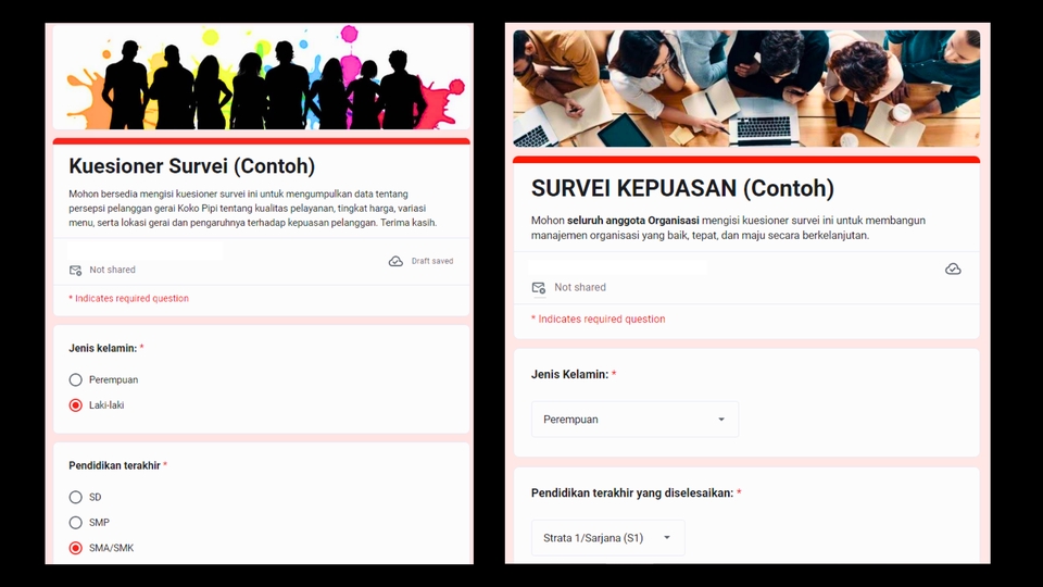 Jasa Pembuatan Kuesioner/Form Online dengan Google Form