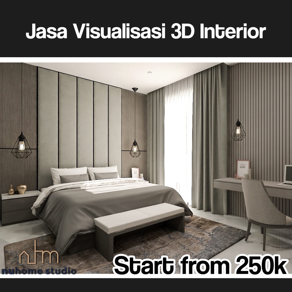 Visualisasi 3D Interior Ruangan dan Facade Bangunan
