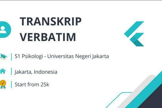 JASA TRANSKRIP/VERBATIM CEPAT DAN TERPERCAYA