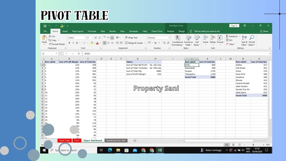 Jasa Entri Data Ubah Jadi Table Grafik Dengan Slicer | Data Visualisasi ...