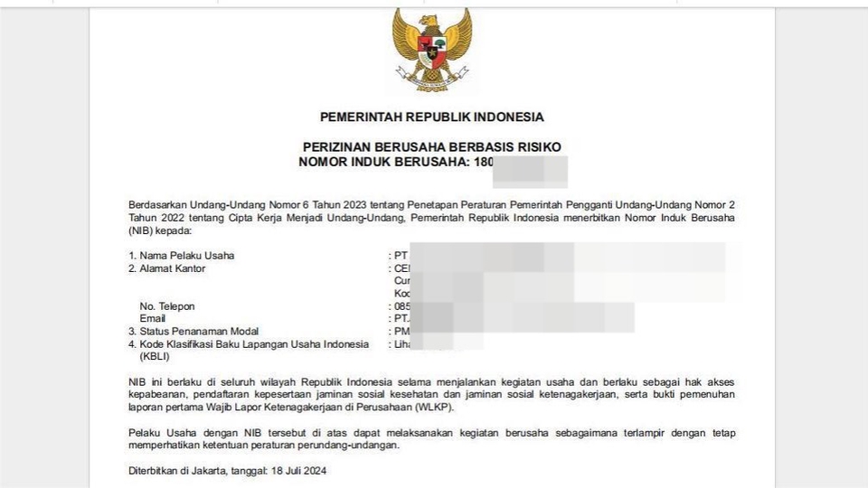 Jasa Pembuatan NIB Simpel dan Cepat