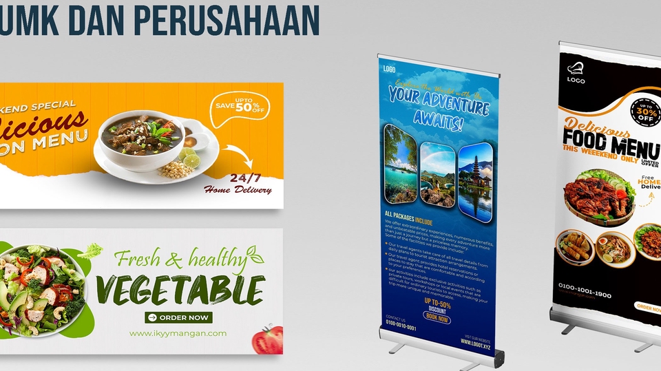 Desain Banner, Poster & Flyer untuk UMKM dan perusahaan