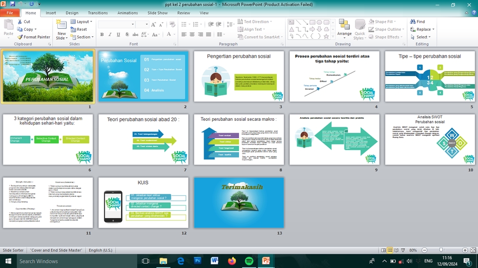 Presentasi Power Point Cakep "Kuliah, kerja, seminar"