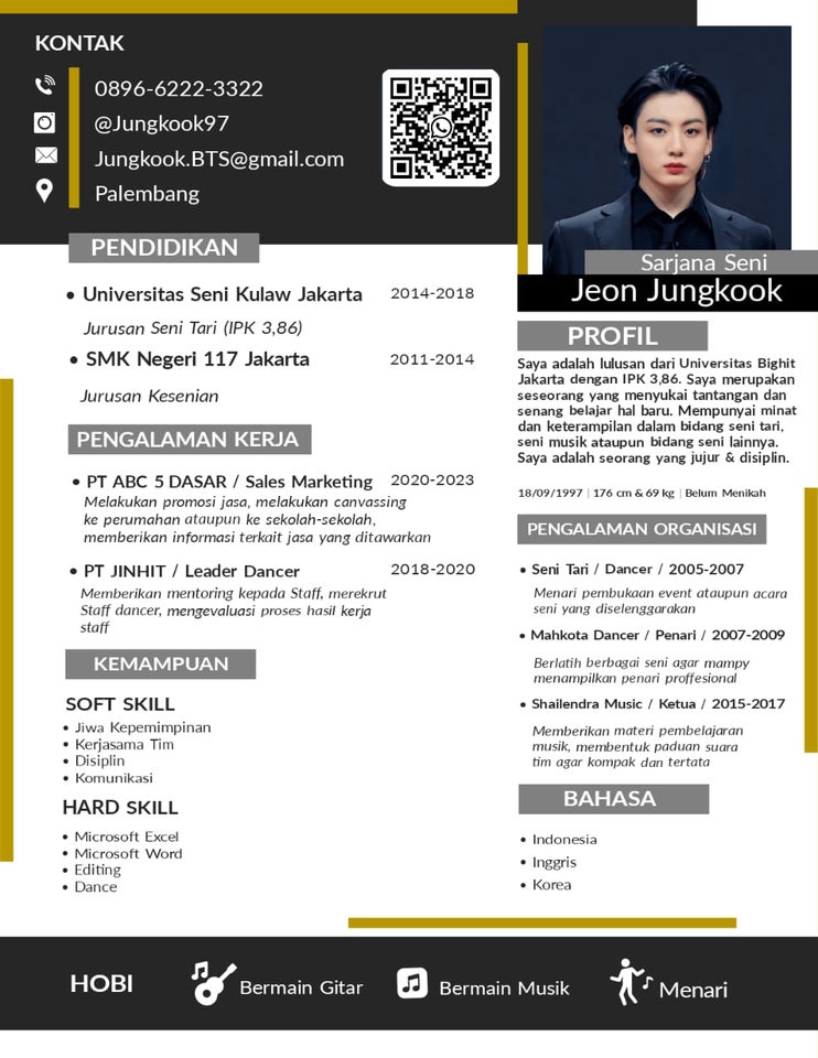 Desain CV/ Portofolio Profesional, Murah, dan Cepat (1 Hari Jadi)