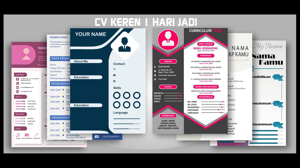 Jasa Pembuatan CV ATS Friendly/ Profesional/ Creative
