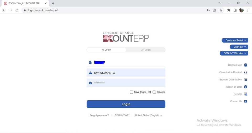 SETTING APLIKASI ECOUNT ERP SYSTEM (web based system)