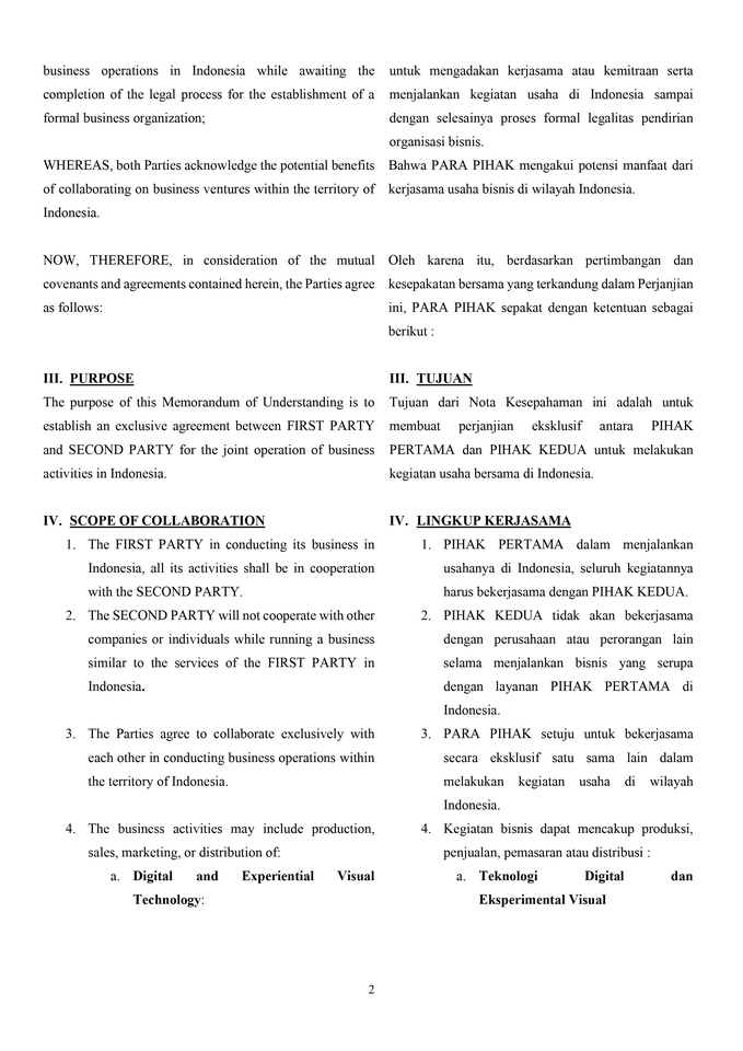 Translate Bahasa Indonesia ke English (Vice Versa) Harga Per Halaman