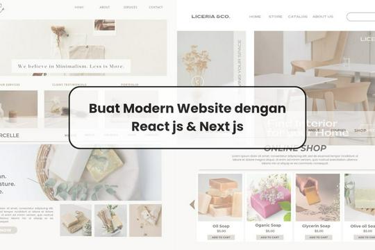 Buat Website Modern dengan React js & Next js ( portolofio, company ...