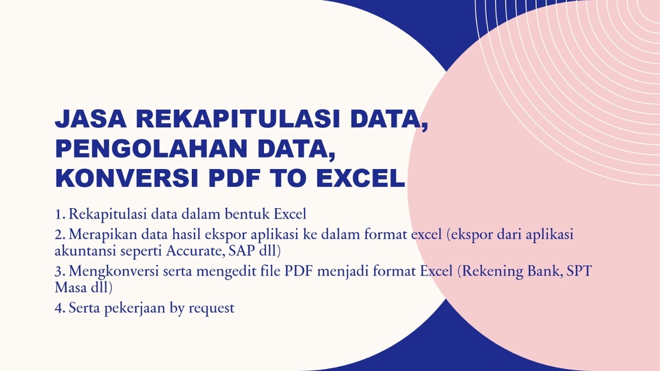 Jasa Rekapitulasi Data,Pengolahan Data, Konversi Pdf to Excel