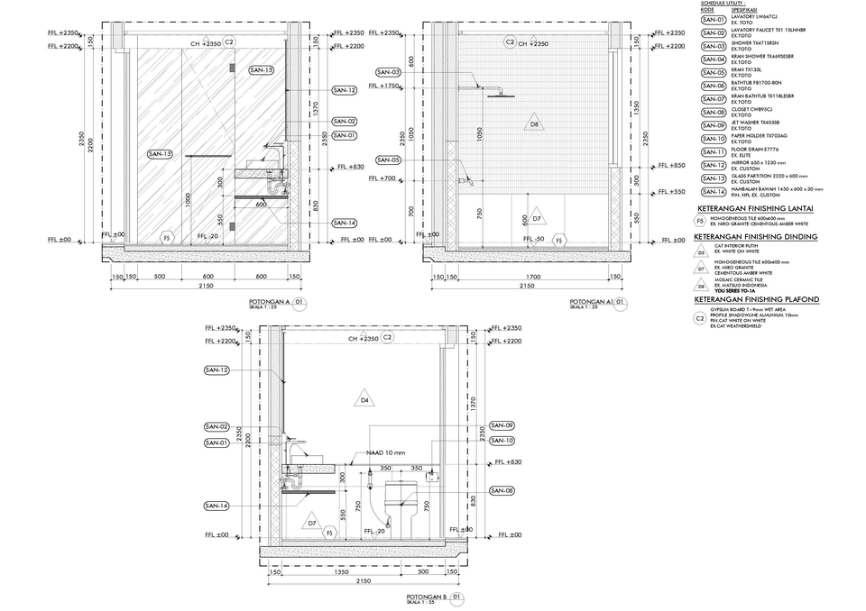 DETAIL DAN LENGKAP GAMBAR KERJA FORCON ARSITEKTUR DAN MEP
