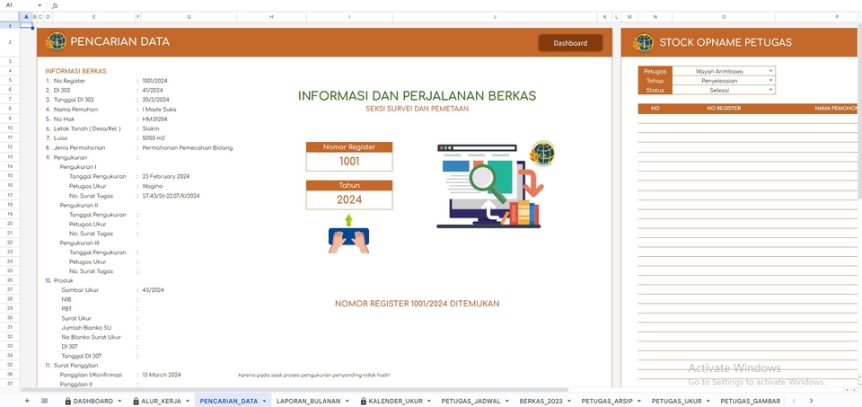 Custom Interactive Dashboard, Excel dan Google Spreadsheet