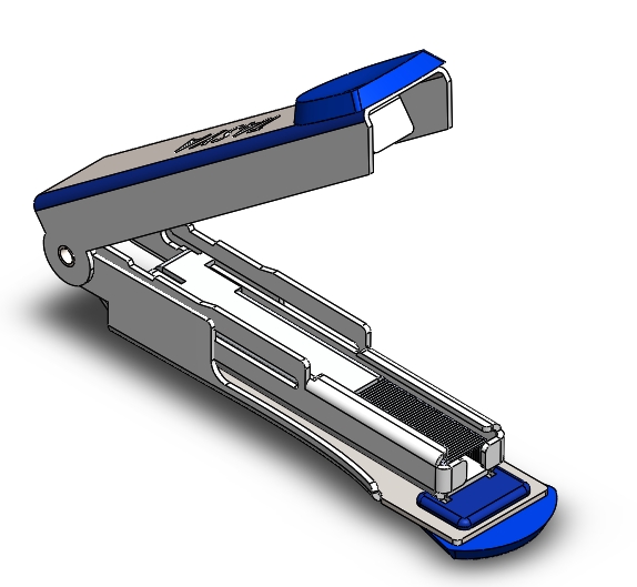 Design 3D Stapler dengan gaya realistis