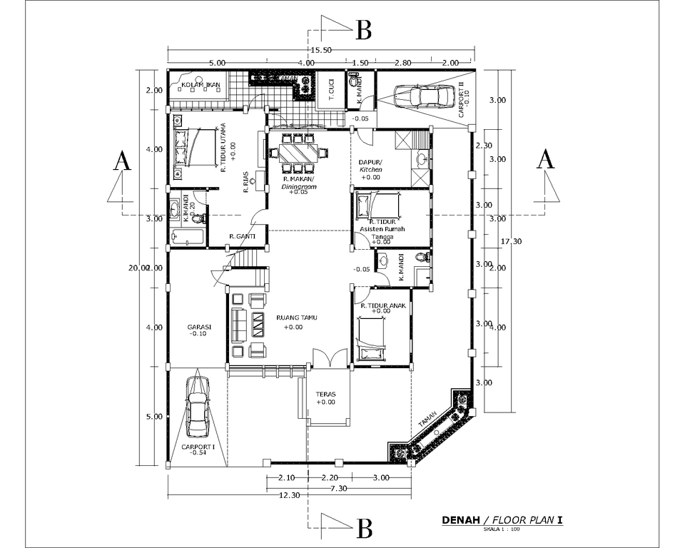 Gambar Kerja-IMB-Asbuilt Drawing- Autocad 2D - 1 Sampai 5 Hari Selesai