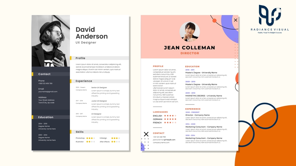 Jasa Desain CV dan Resume Creative TERBAIK DAN PROFESIONAL